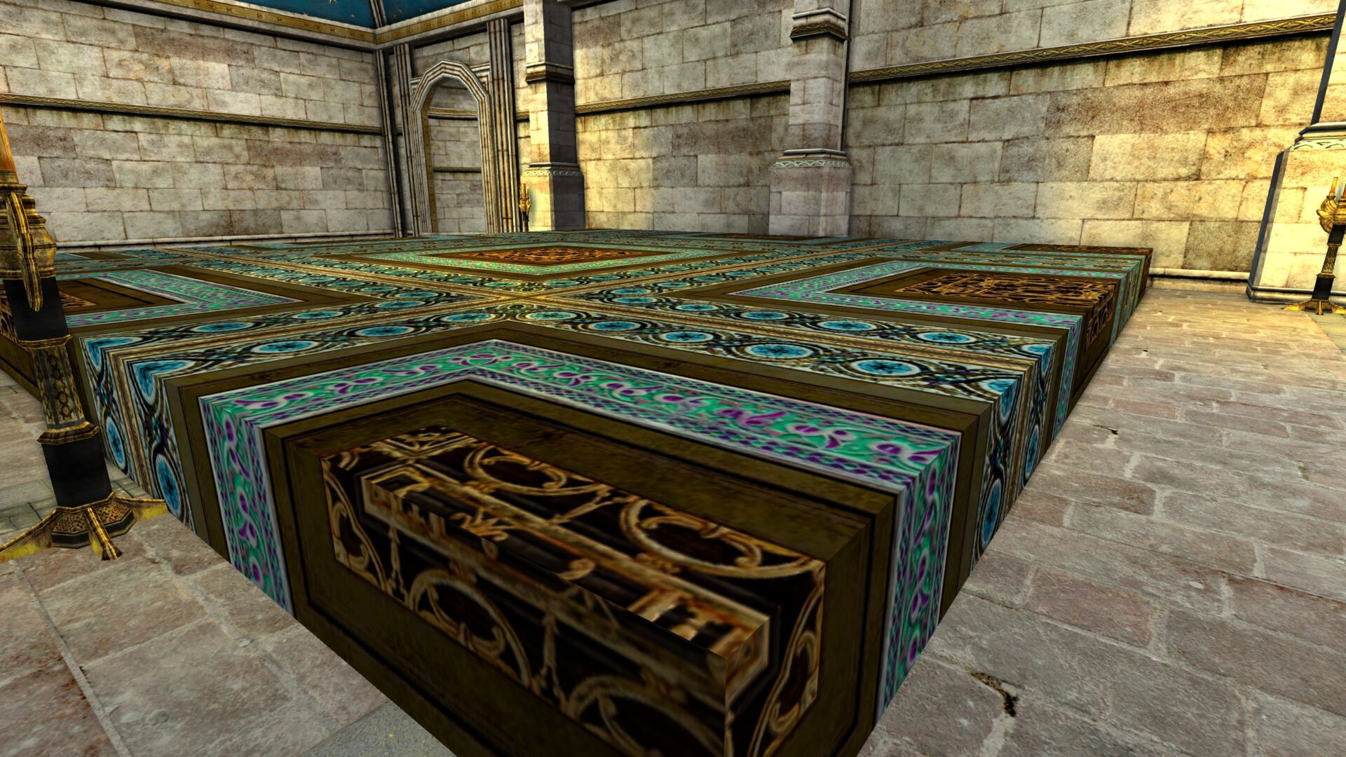 Decorative Intricately Detailed Tile Platform | D&Co du Milieu