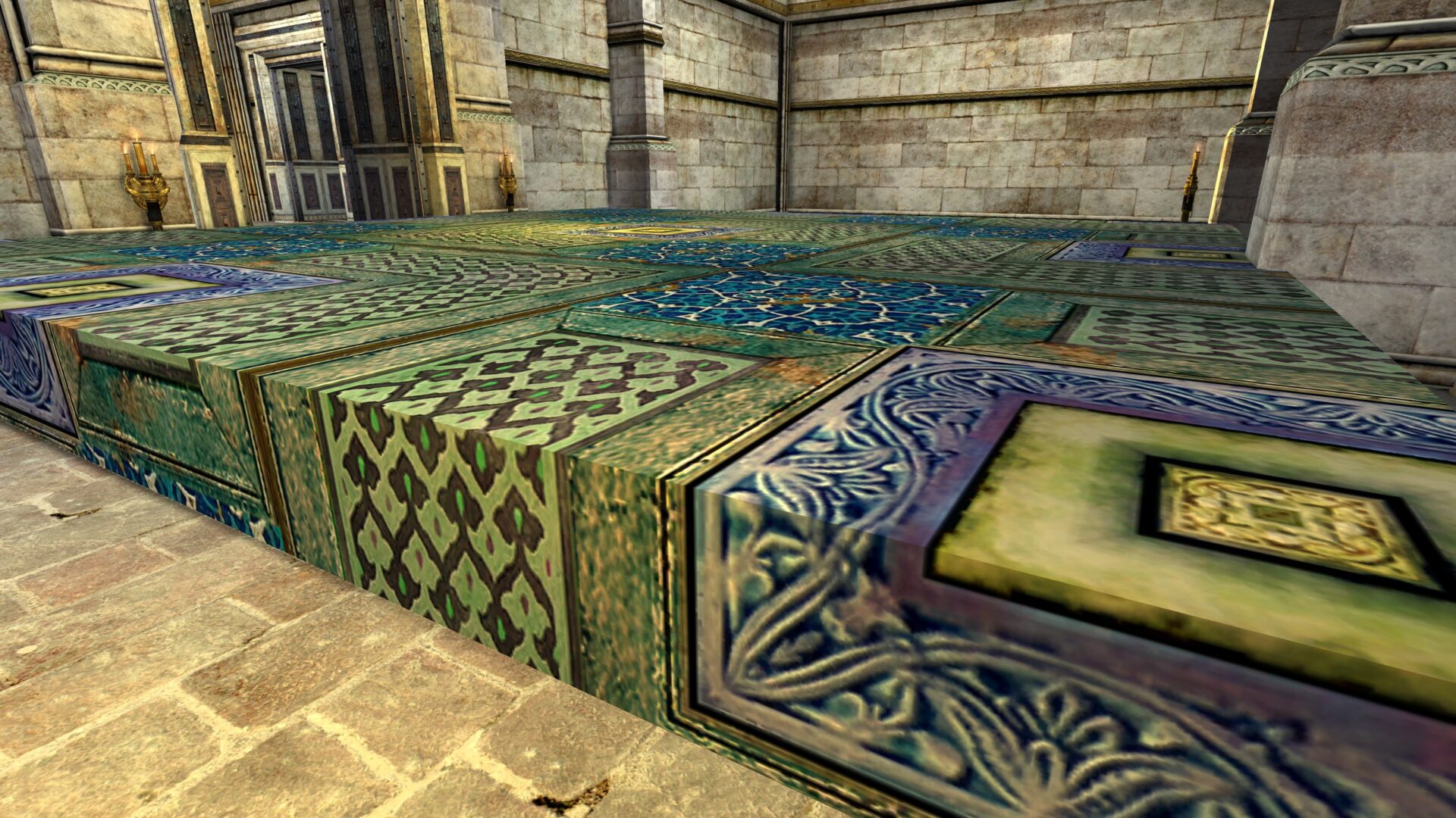 Decorative Detailed Tile Platform | D&Co du Milieu